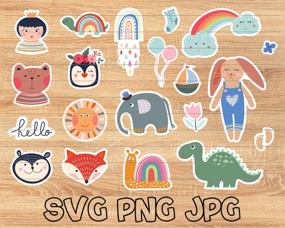 Cute Sticker Svg Bundle for Cricut Digital Design Vector - Etsy