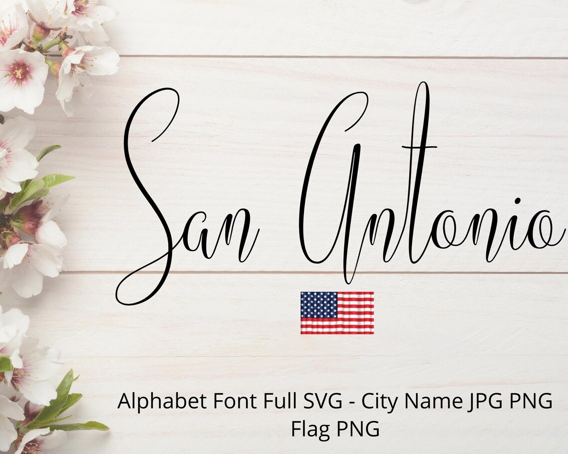Alphabet Font Svg San Antonio Sign Png Jpg Cut File for - Etsy Canada