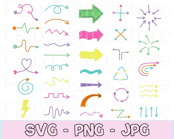 Arrow Bundle Arrow Clipart Cute Arrow Svg Arrow Svg Files - Etsy