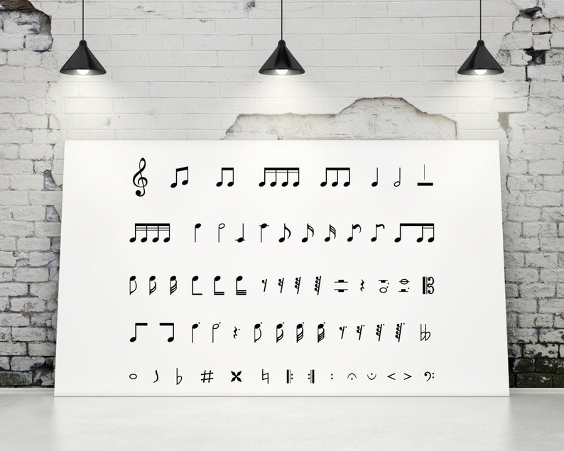 Music Notes Svg Designs for Wall Decor, Shirts, Cricut, Music Notes ...