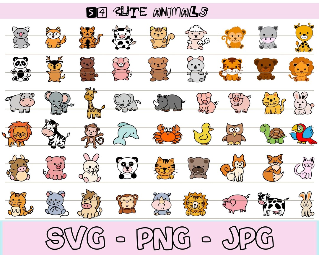 Baby Animals Svg, Cute Animals Svg, Animal Shirt Svg, Animal Svg ...