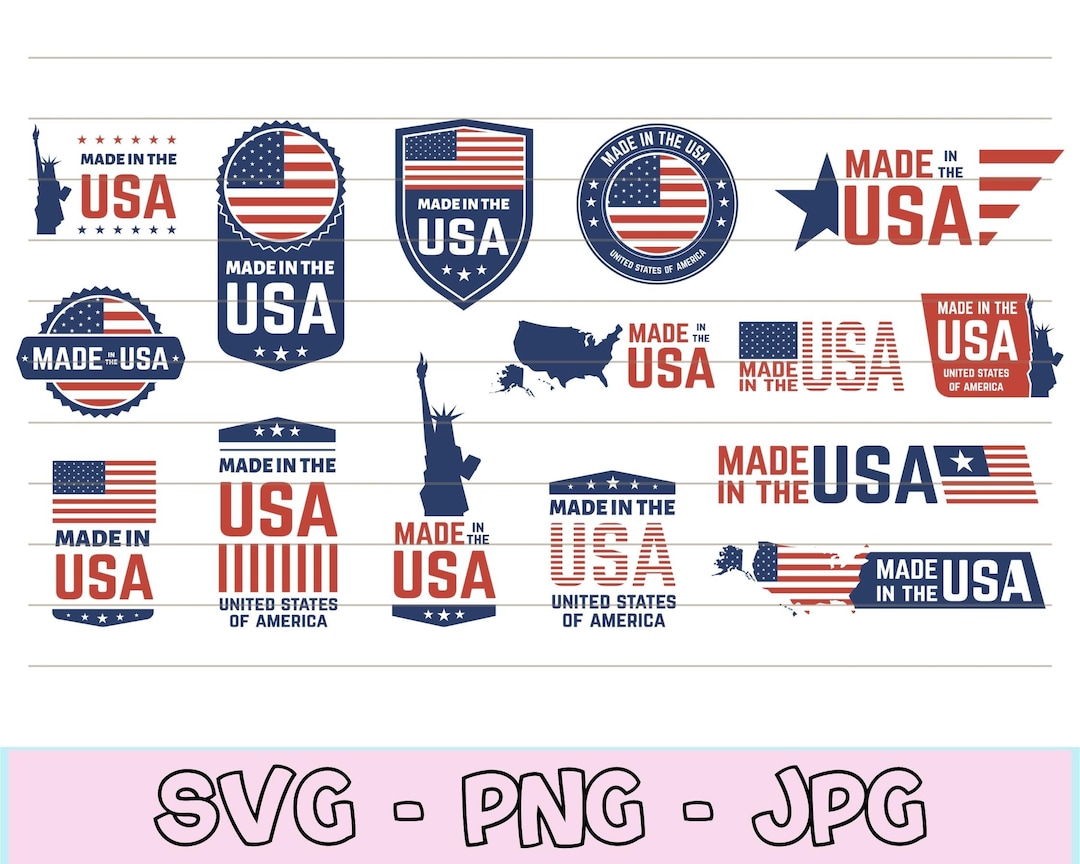 Made in USA Svg Sign With Flag, File Vector, Shirt, Mug, United States ...