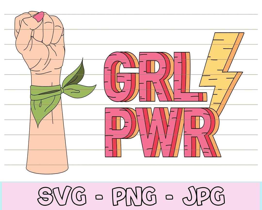 Grl Pwr Svg, Cute Sticker Svg Bundle for Cricut, Digital Design Vector ...