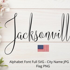 Alphabet Font Svg, Jacksonville Sign Png Jpg Cut File for Cricut ...