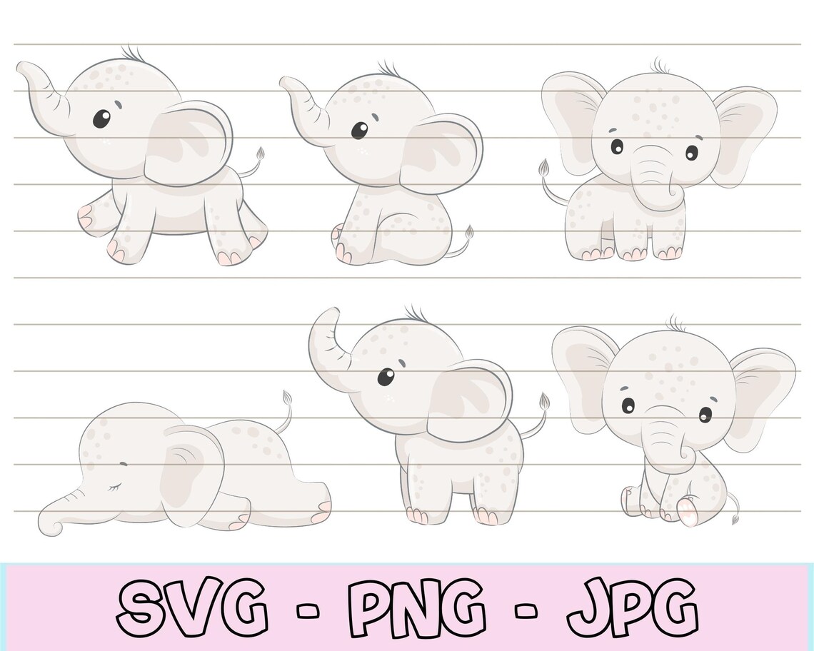 Cute Elephant Svg Elephant Svg Bundle Elephant Svg Cricut - Etsy