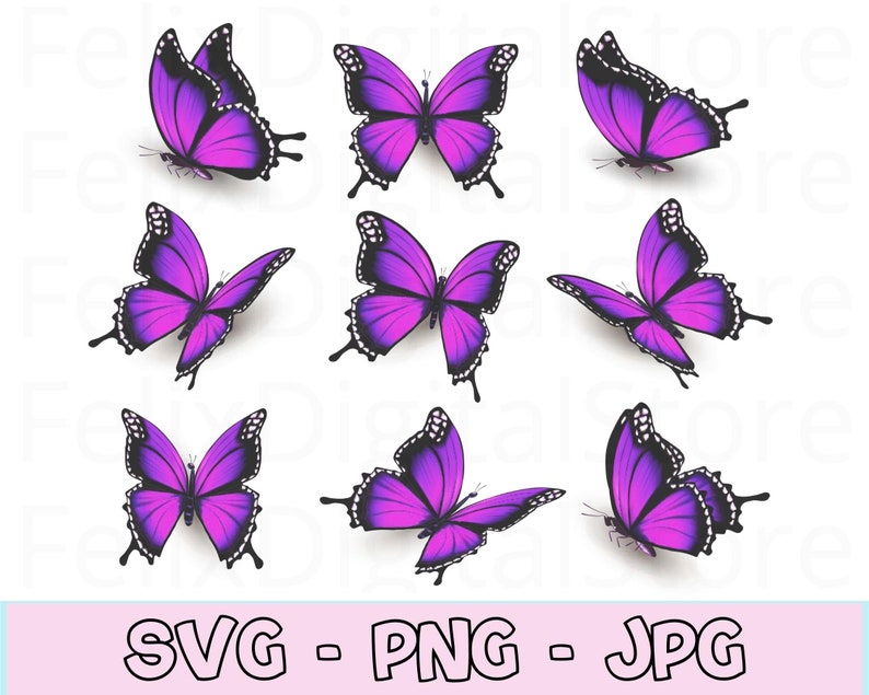Butterfly Bundle Svg Butterfly Clipart Svg Butterfly Vector - Etsy