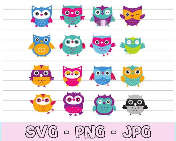 Cute Owl Svg Owl Cut File Owl Sticker Owl Baby Shower Owl - Etsy