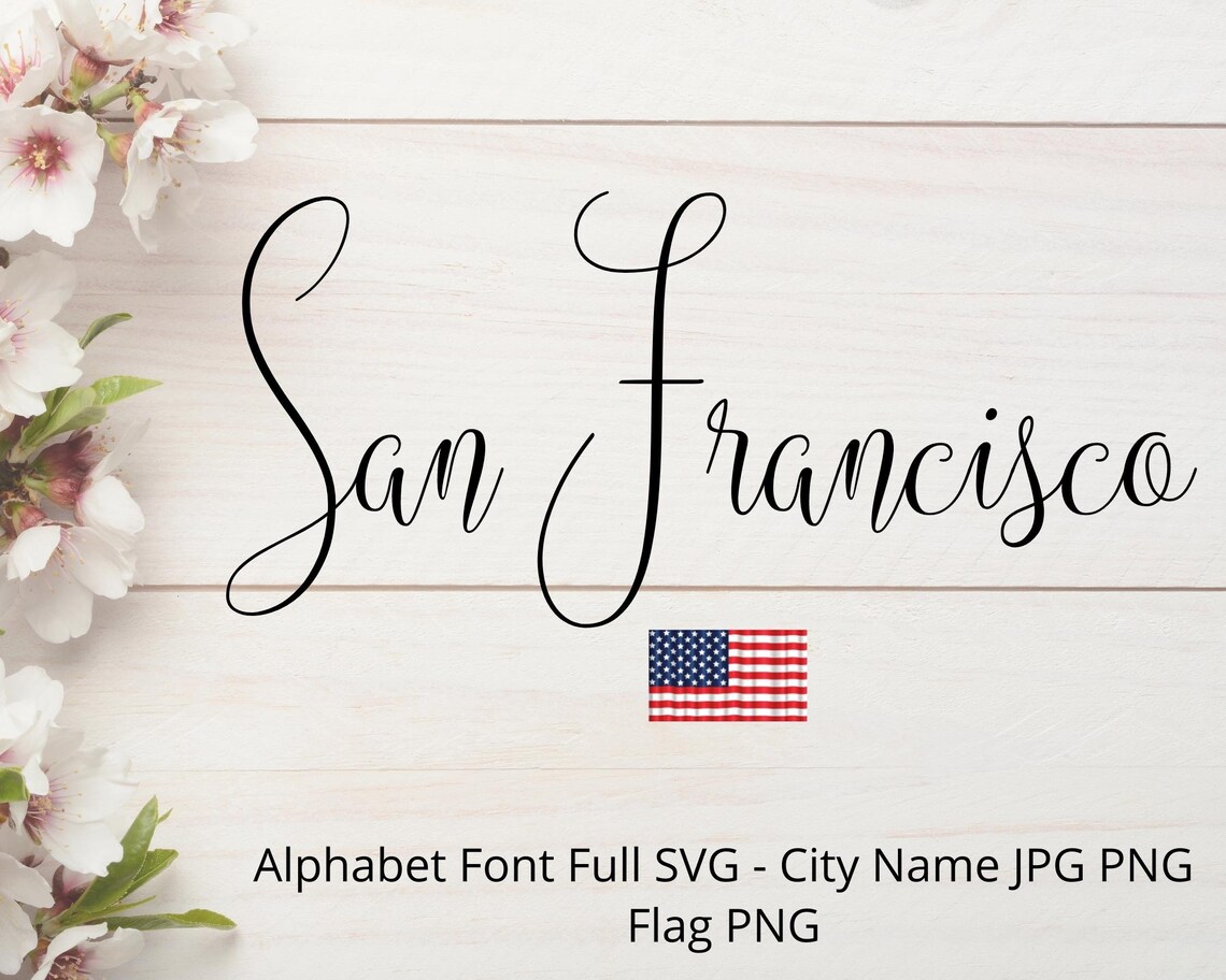Alphabet Font Svg San Francisco Sign Png Jpg Cut File for | Etsy