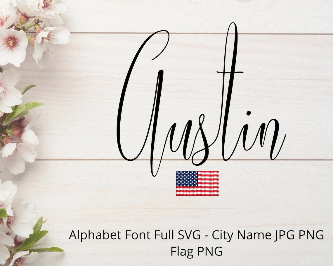 Alphabet Font Svg Austin Sign Png Jpg Cut File for Cricut - Etsy