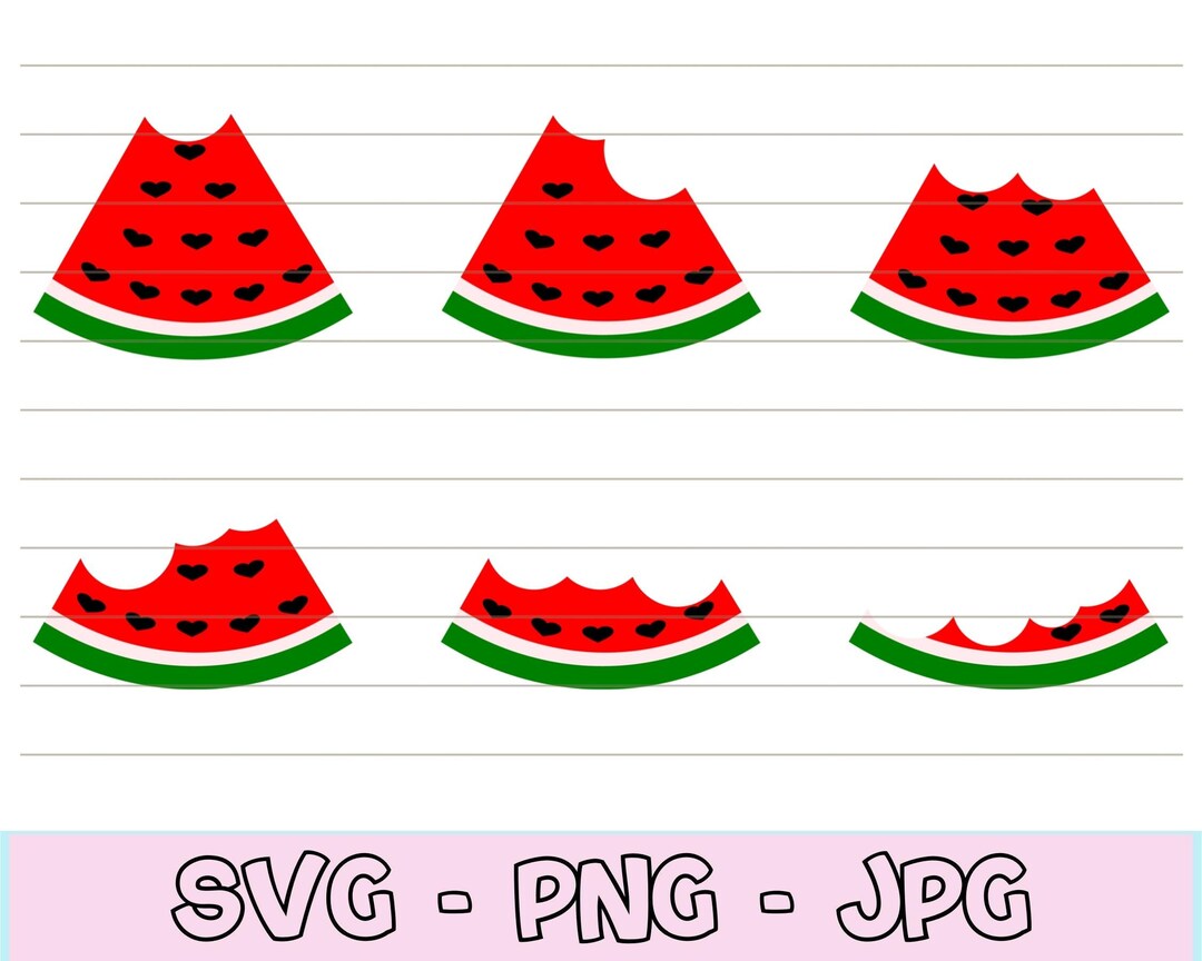 Watermelon Svg Bundle for Shirt Fruit Svg Food Svg Bundle Food Vector ...