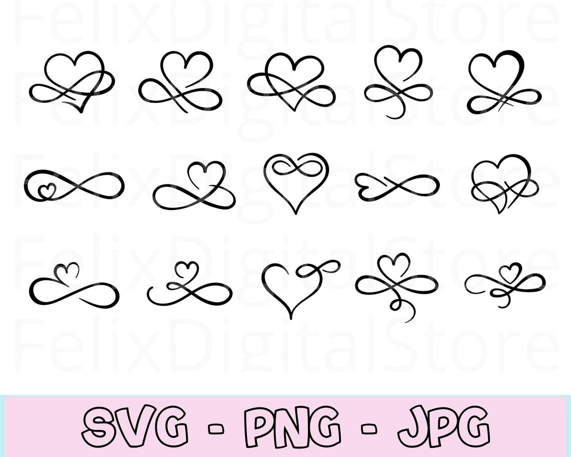 Infinity Heart Svg Open Heart Svg Infinity Love Svg Hand - Etsy