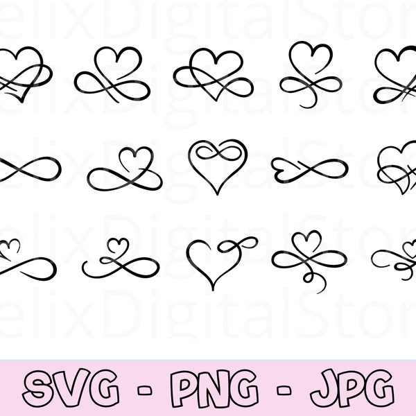 Infinity Heart Svg - Etsy