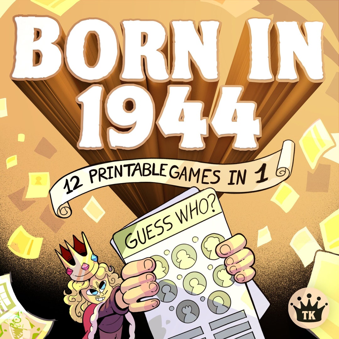 81st Birthday Party Games || Born in 1944 Games Bundle || Printable ...