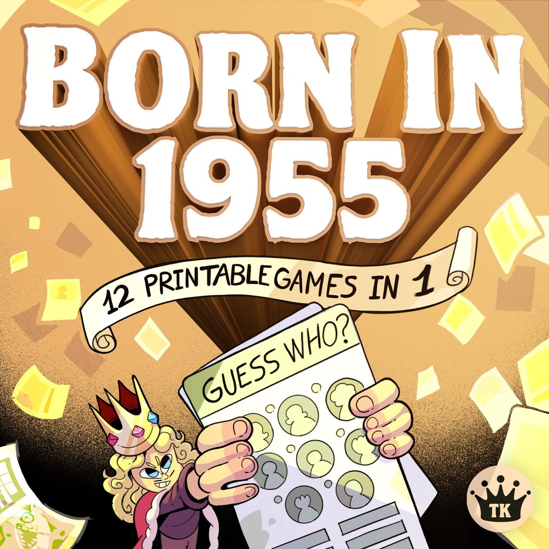 70th Birthday Games: Born in 1955 Trivia, Quiz (printable Games) - Etsy