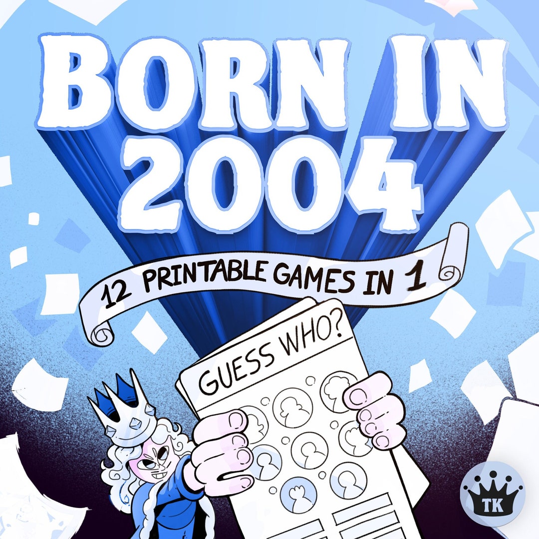 20th Birthday Party Games for Him Born in 2004 Games Bundle Printable ...