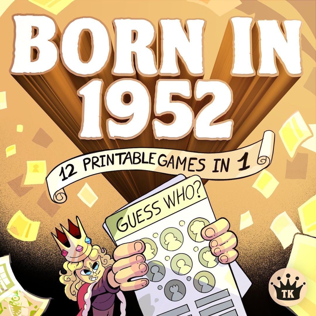73rd Birthday Party Games Born in 1952 Games Bundle Printable Games ...