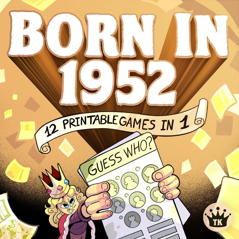 73rd Birthday Party Games Born in 1952 Games Bundle Printable Games ...