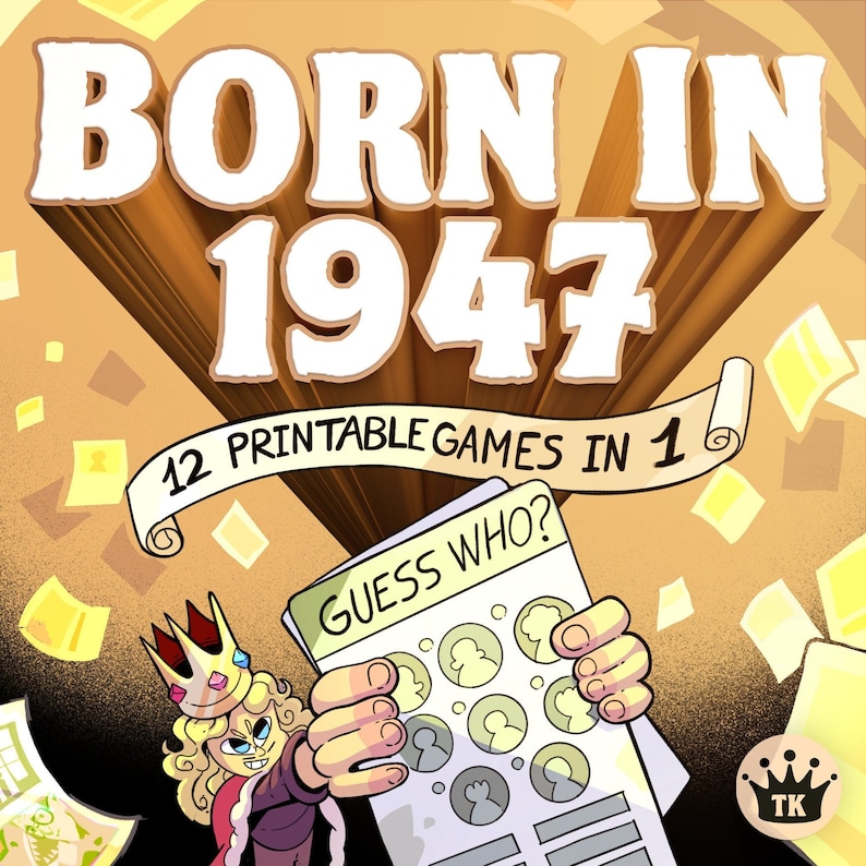 78th Birthday Party Games Born in 1947 Games Bundle Printable Games ...