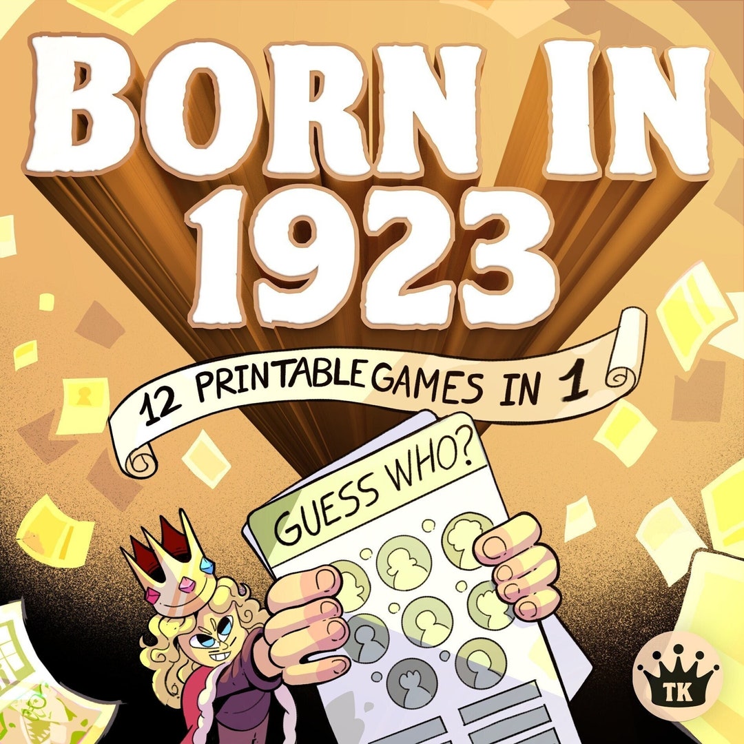 103rd Birthday Games: Born in 1923 Trivia Quiz (printable Games) - Etsy