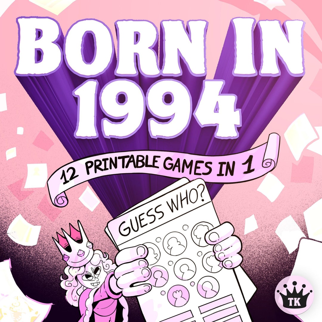 30th Birthday Party Games for Her Born in 1994 Games Bundle Printable ...