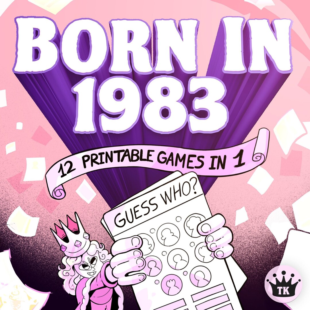 43rd Birthday Games: Born in 1983 Trivia Quiz (printable Games) - Etsy