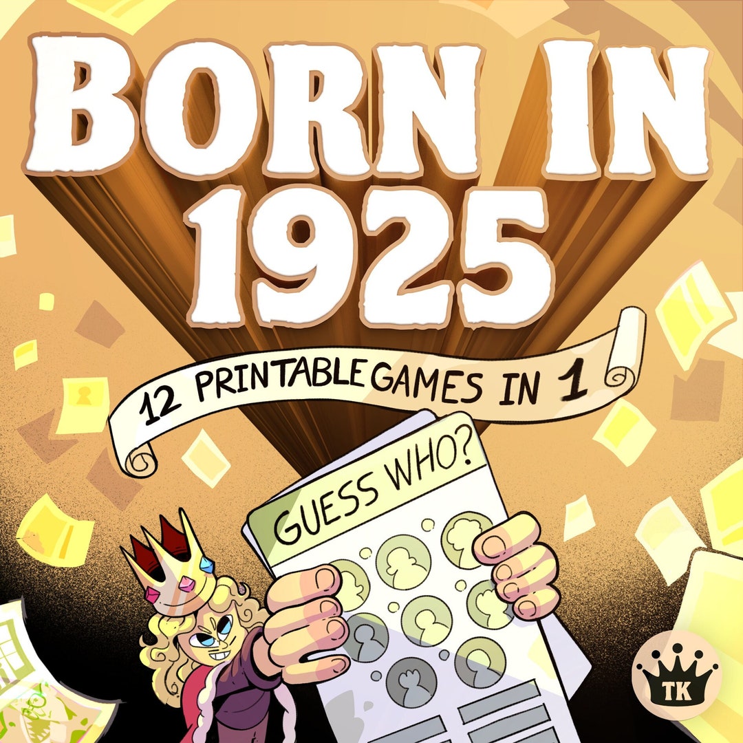101st Birthday Party Games: Born in 1925 Trivia (printable Games) - Etsy