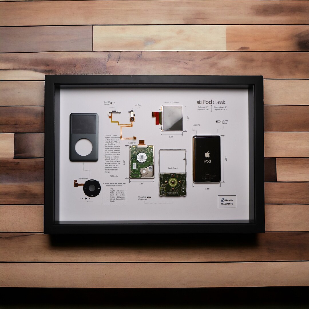 Framed Fragments Ipod Classic Teardown Wall Art Gift - Etsy UK