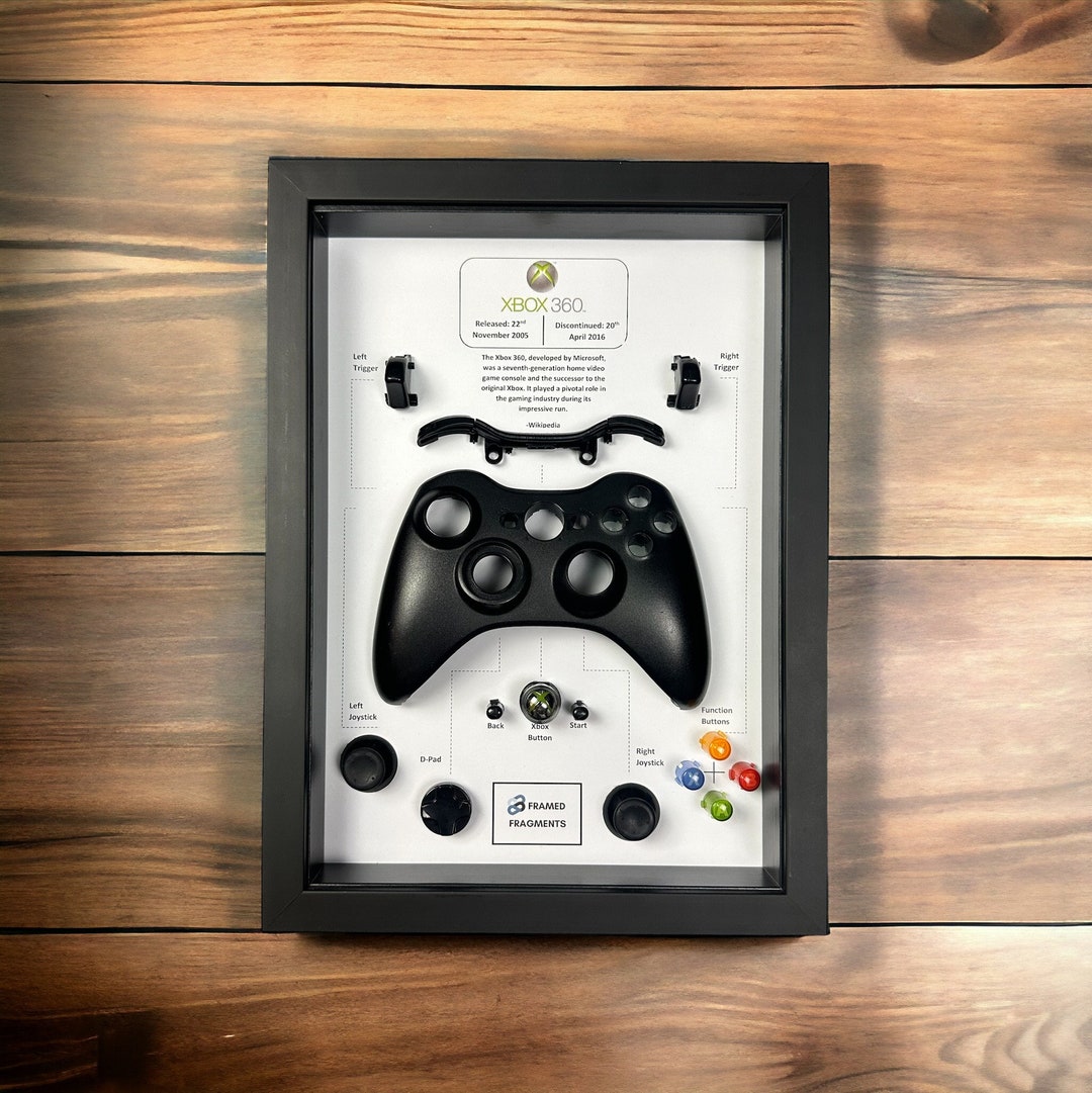 Framed Fragments Xbox 360 Controller Black Teardown Wall Art Gift - Etsy UK