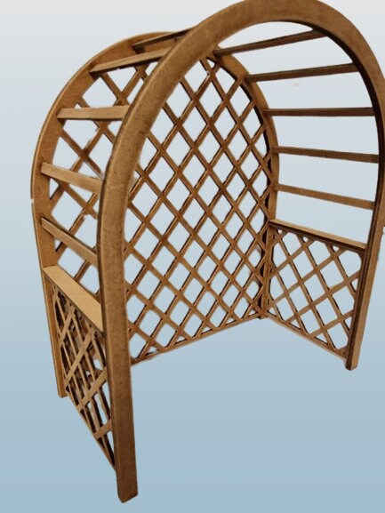 Dolls House 1:12 Scale Trellis Arbor / Pergola. Ready to Make Kit - Etsy