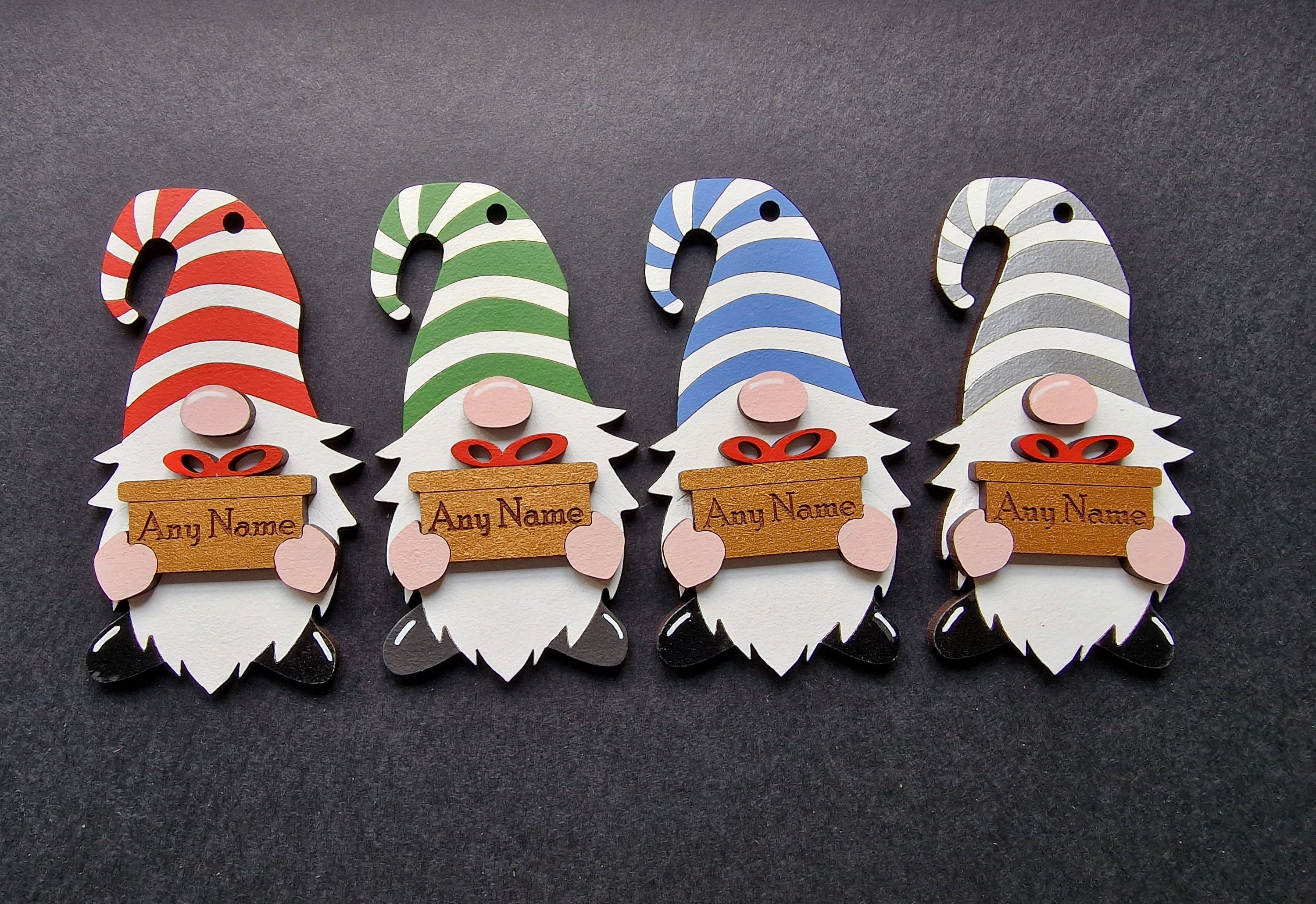 Personalised Christmas Gonk / Gnome Hanging Decoration Bauble - Etsy UK
