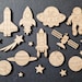 Set of Space Themed Laser Cut MDF Craft Shapes Wooden Embellishments - Etsy