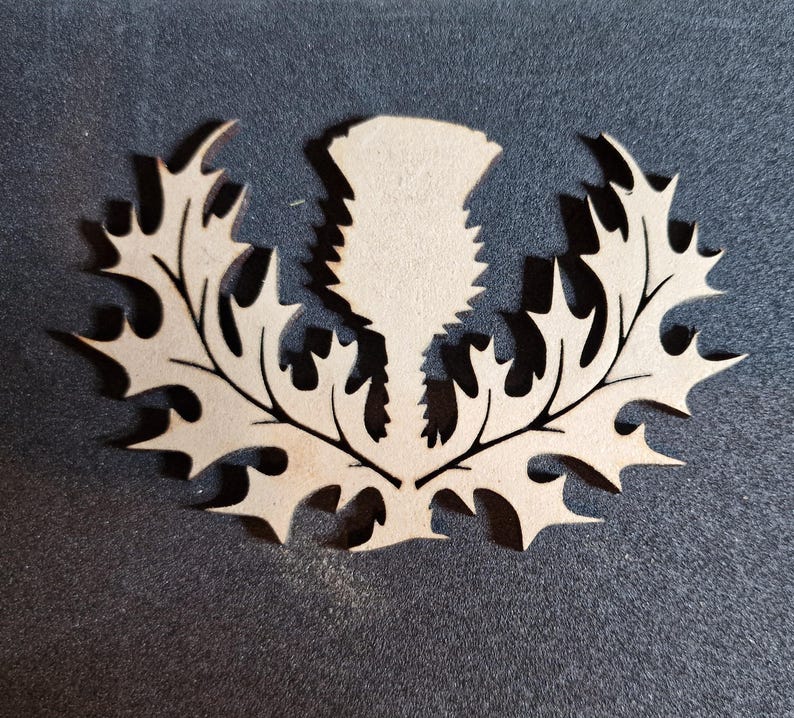 Scottish Thistle Laser Cut MDF Craft Shapes Wooden Embellishment ...