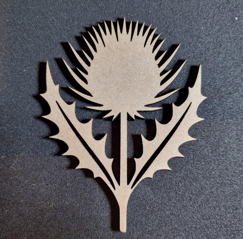 Scottish Thistle Laser Cut MDF Craft Shapes Wooden Embellishment ...