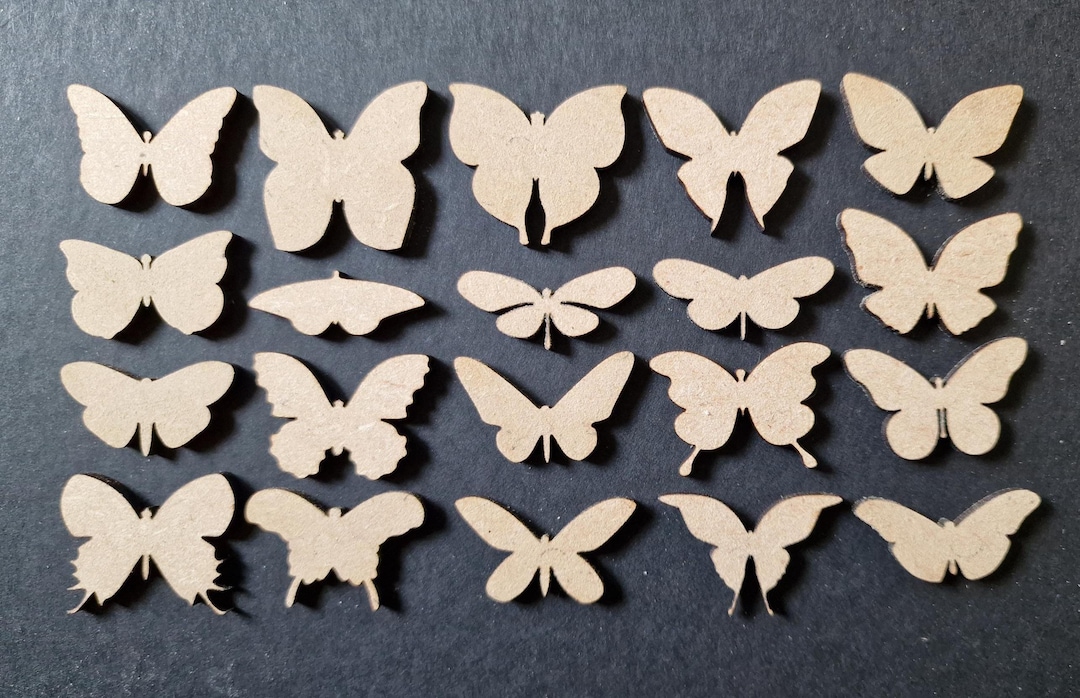 20x Mixed Butterfly Laser Cut MDF Craft Shapes Wooden Embellishment - Etsy