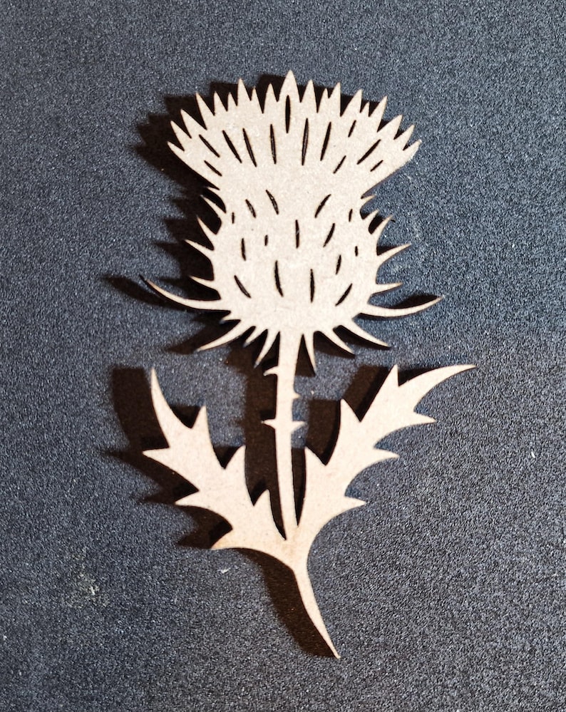 Scottish Thistle Laser Cut MDF Craft Shapes Wooden Embellishment ...