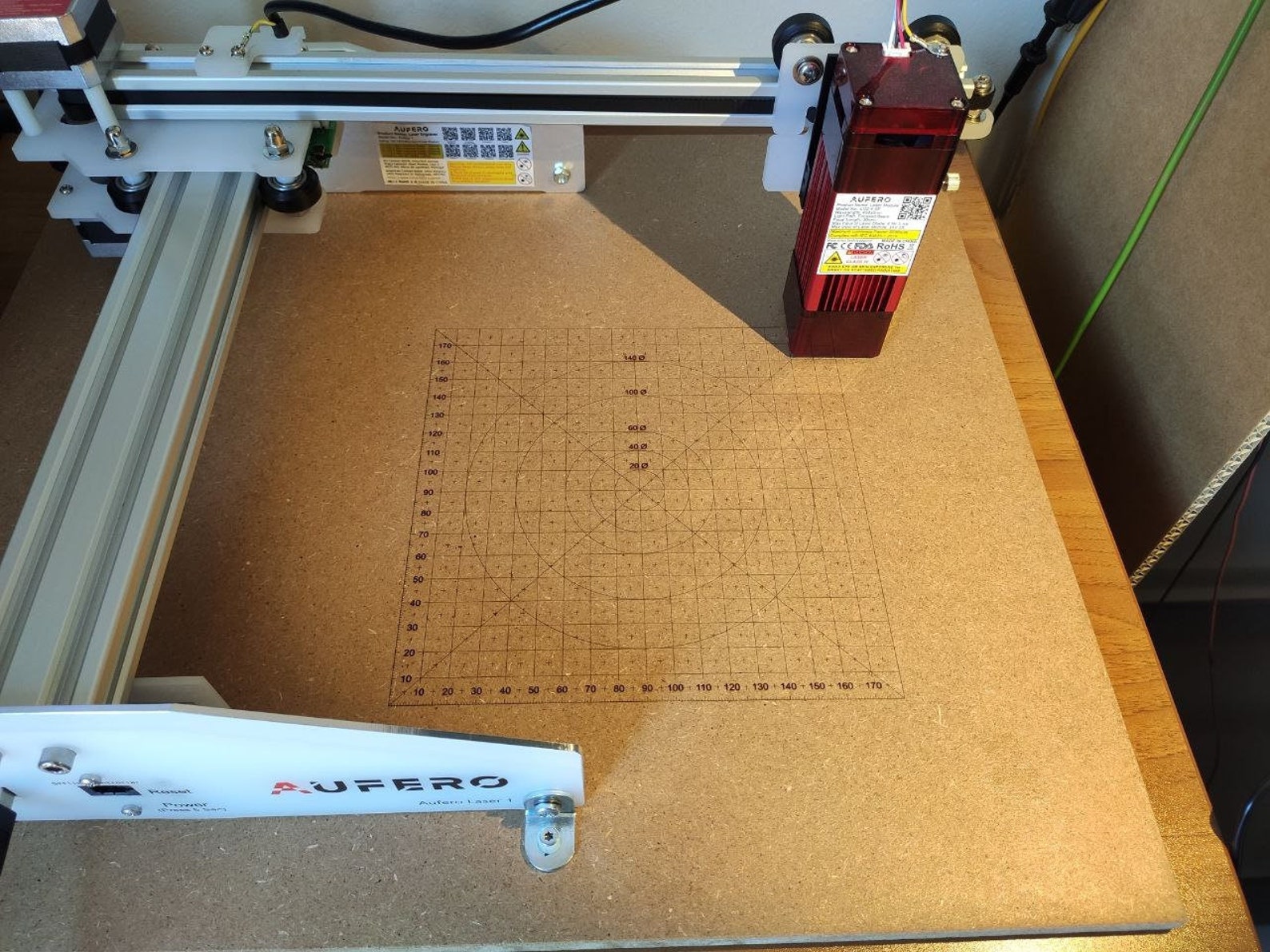 Laser Spoil Board Grid 180X180 Mm Aufero Laser 1 DXF SVG Lightburn ...