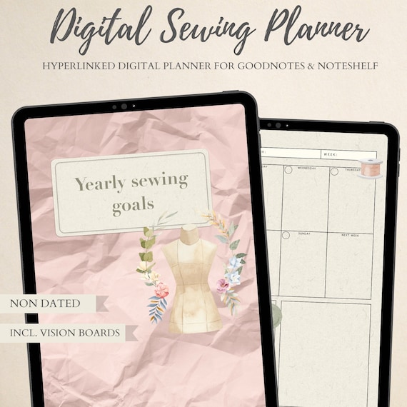 Digital Sewing Planner Sewing Notebook Journal for | Etsy