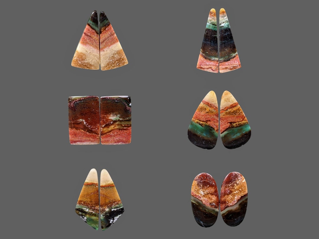 Opal Petrified Wood Pairs - Etsy