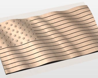 Largewavy American Flag STL. - Etsy