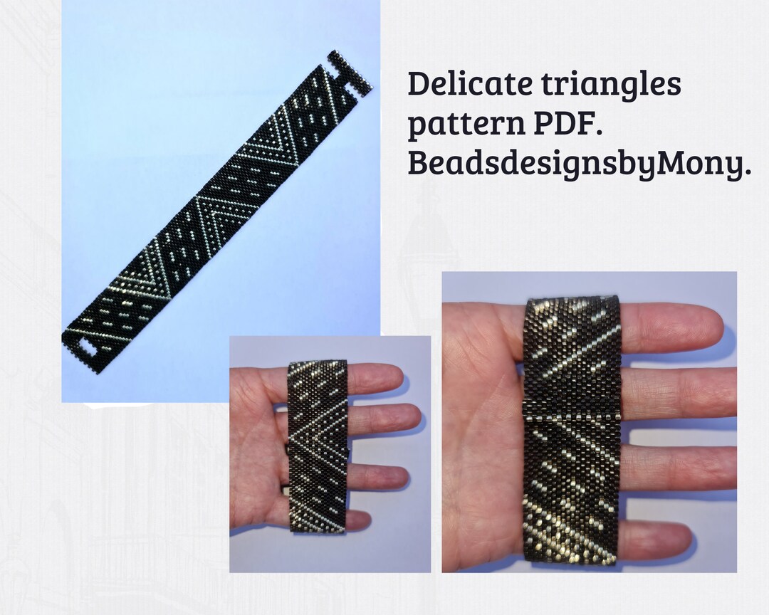 Delicate Triangles Bracelet Easy Pattern no Physical - Etsy