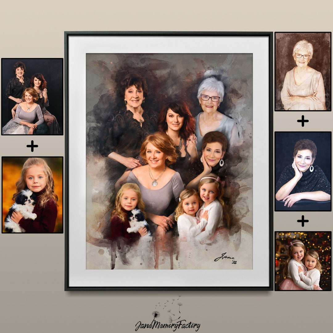 Deceased Portrait, Passed Loved One Painting, Custom Portraits With ...