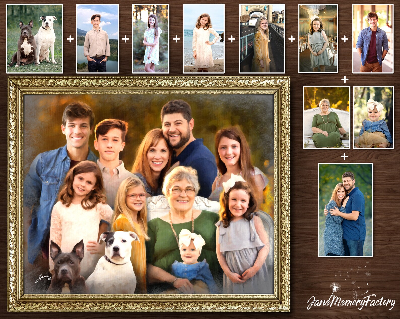 Deceased Loved One Portrait, Photo to Painting, Passed Loved Ones ...