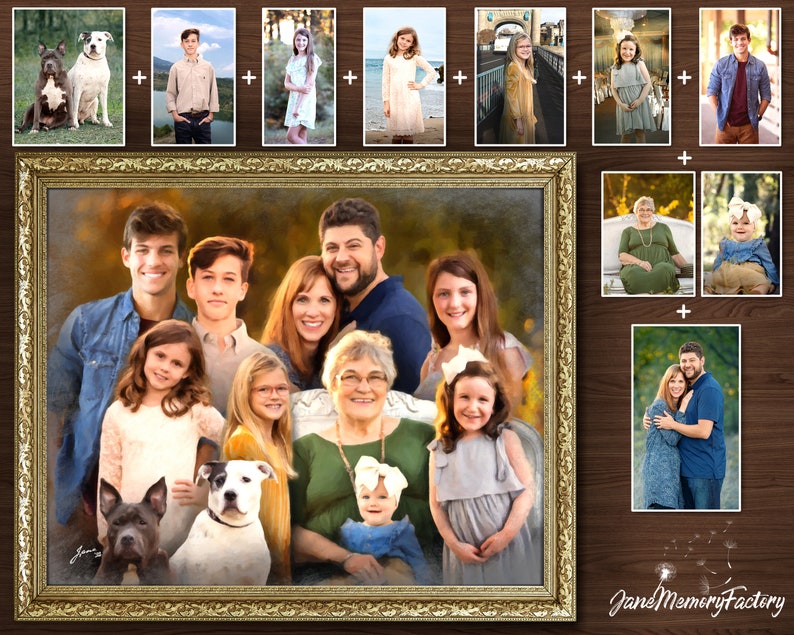 Deceased Loved One Portrait, Photo to Painting, Passed Loved Ones ...