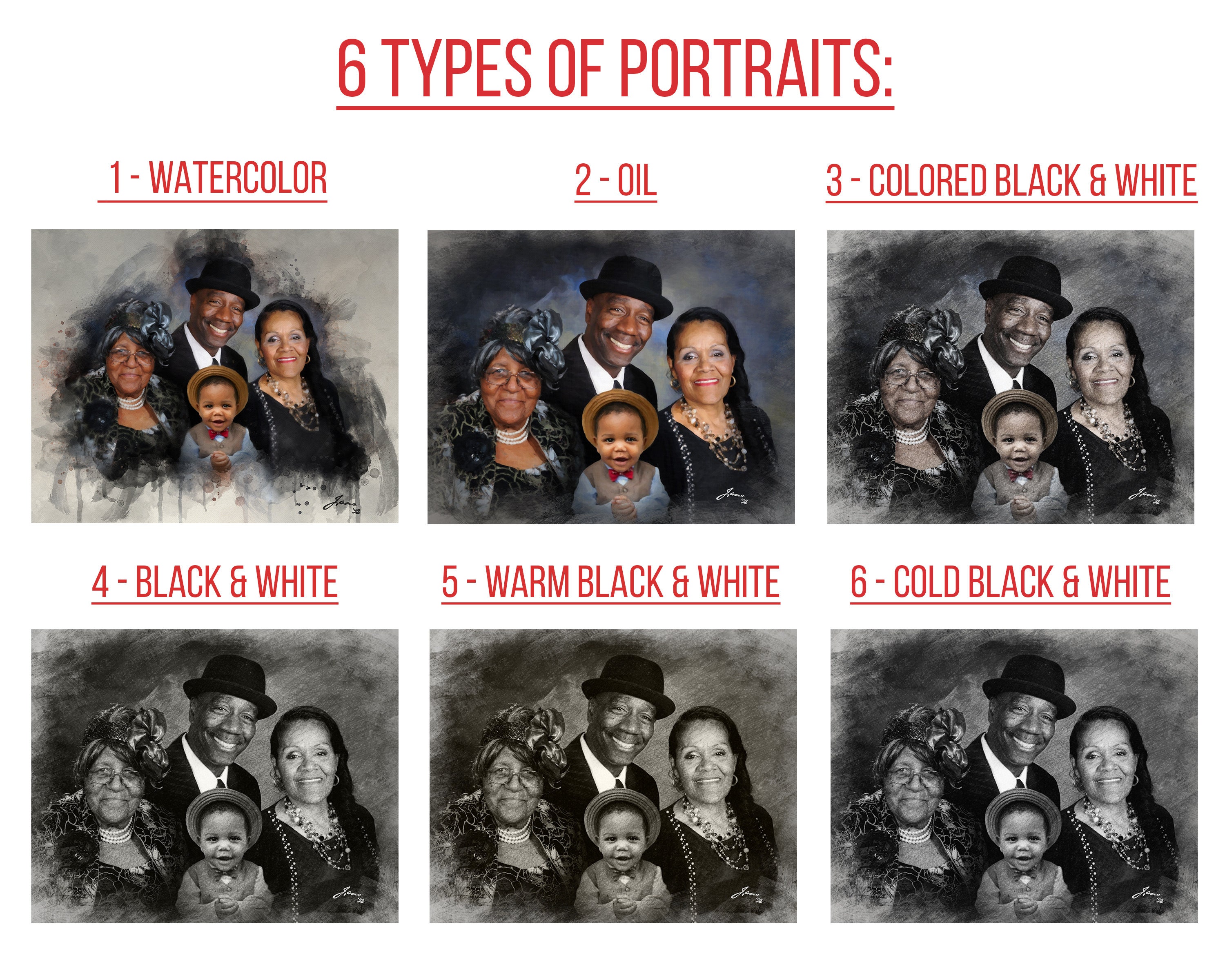 Deceased Loved One Portrait, Photo to Painting, Passed Loved Ones ...