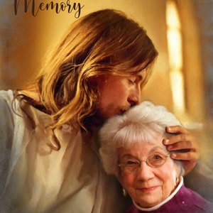 Custom Portrait With Jesus, Loved One Memory Gift, Picture With ...
