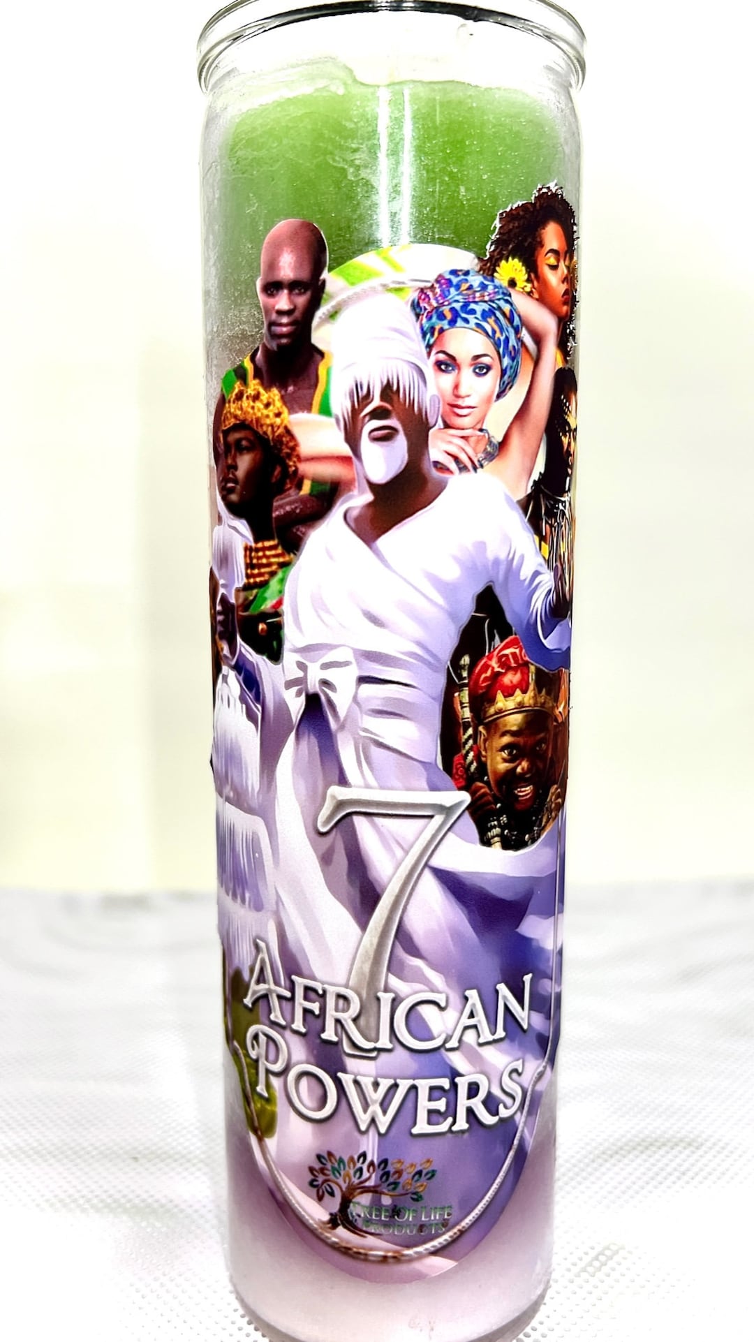 7 African Powers Candle/fixed, Prepared Multicolor Candle - Etsy