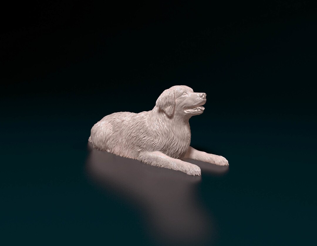 Resin 3D Printed Golden Retriever High Detailed Resin in Different ...
