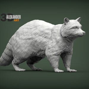Custom 3D Printed Raccoon Resin Animal Figurines - Etsy