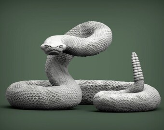 3d Printed Rattlesnake - Etsy