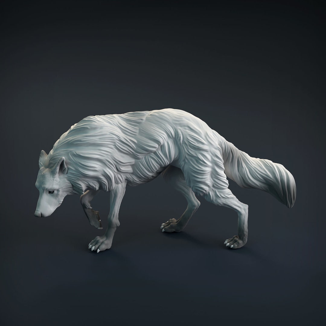 Resin 3D Printed Wolf High Detailed Resin in Different Sizes, Indoor or ...
